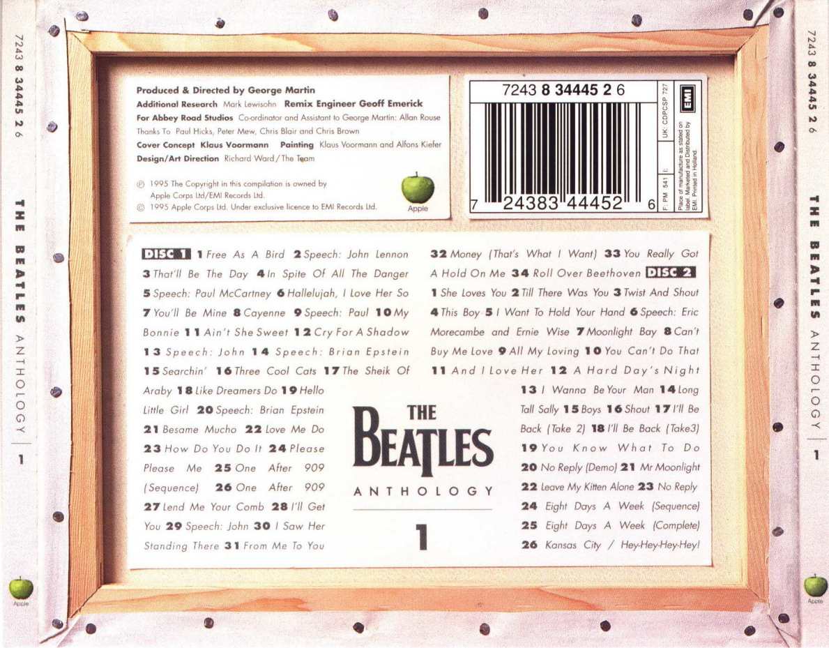 The Beatles Anthology 1 : Back | CD Covers | Cover Century | Over 1.000 ...